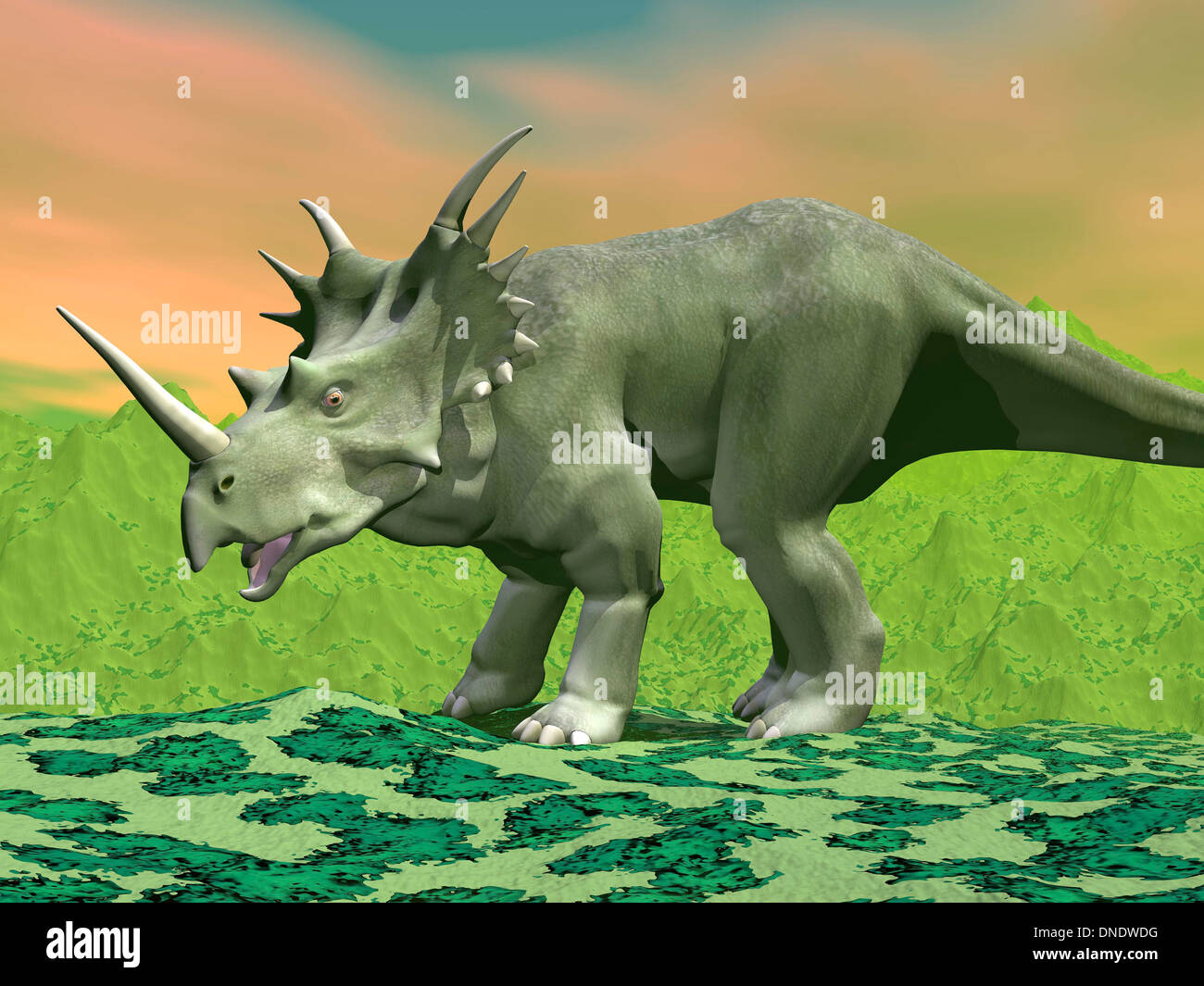 3D rendering of a Styracosaurus dinosaur Stock Photo - Alamy