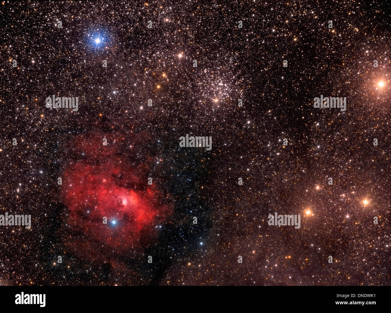 The Bubble Nebula (NGC 7635) is a H II region emission nebula in the constellation Cassiopeia ...