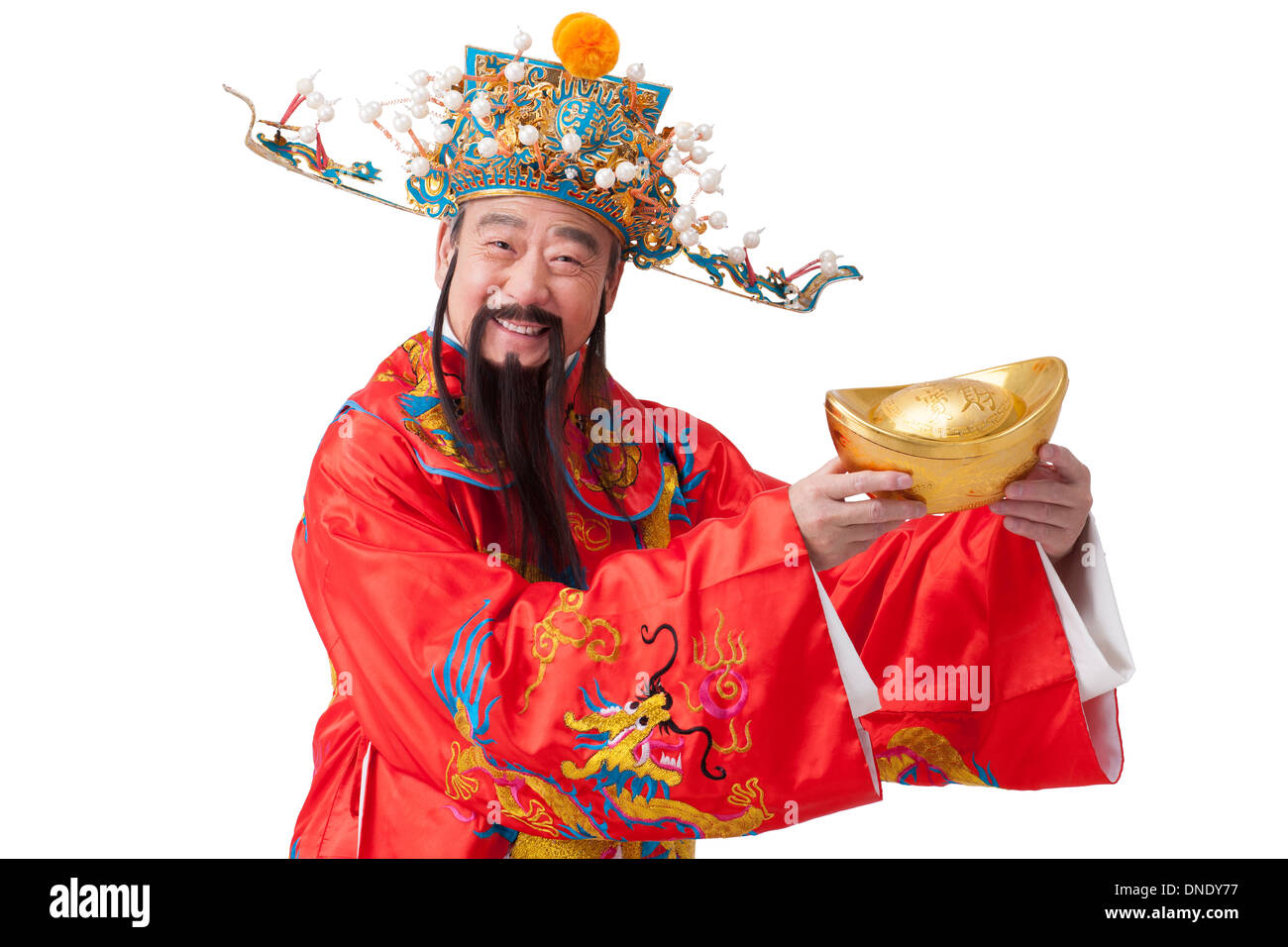 Chinese God of Wealth celebrating Chinese New Year Stock Photo - Alamy