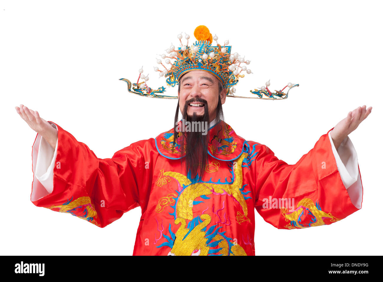 Chinese God of Wealth celebrating Chinese New Year Stock Photo - Alamy