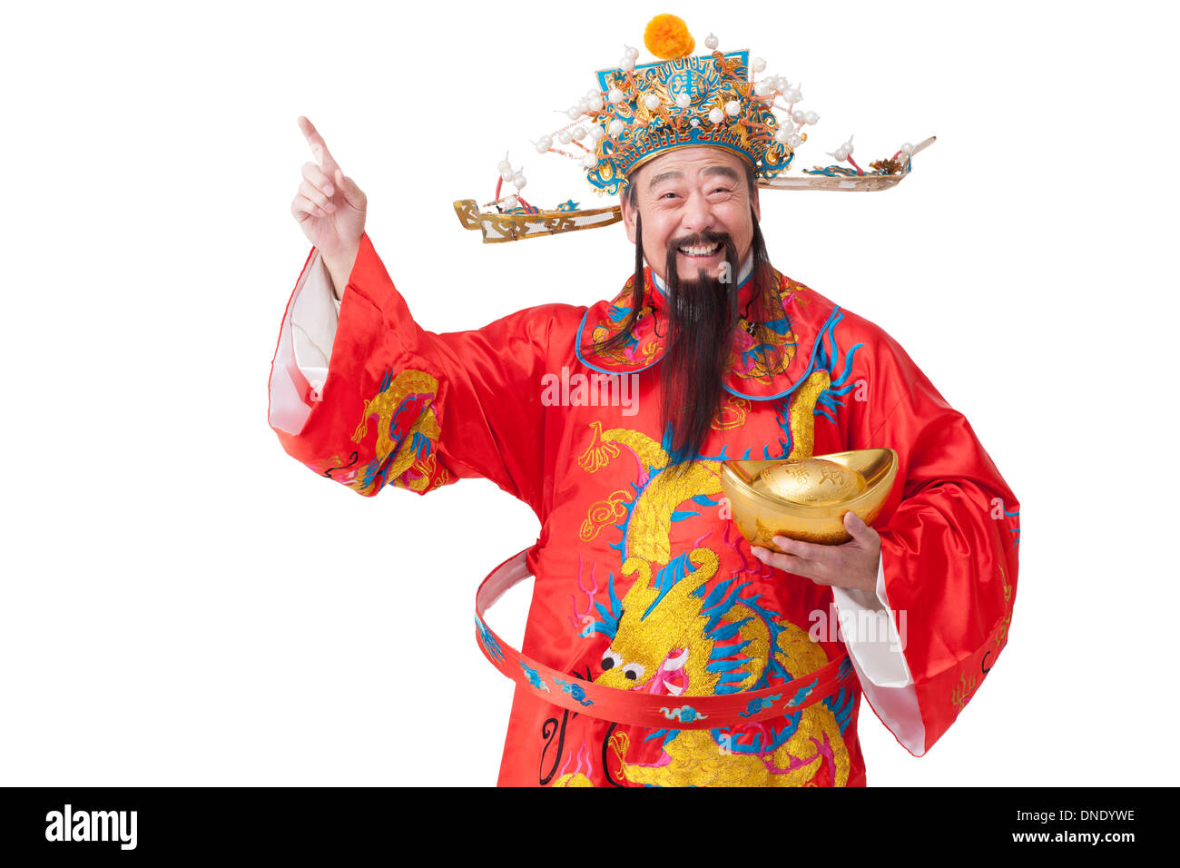 Chinese God of Wealth celebrating Chinese New Year Stock Photo - Alamy