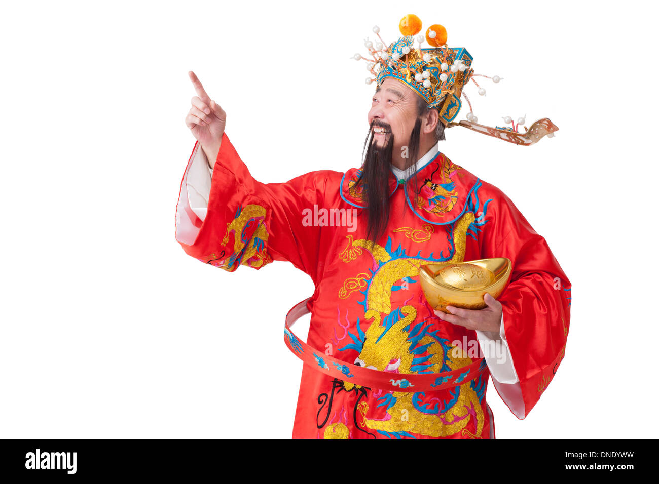 Chinese God of Wealth celebrating Chinese New Year Stock Photo - Alamy