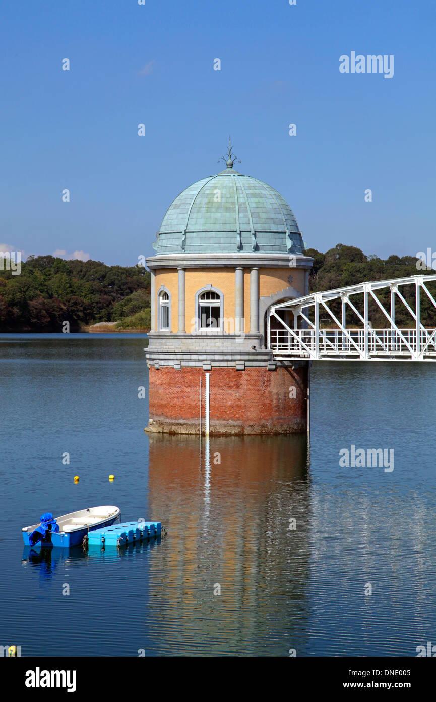 Lake Tama-ko inlet tower Higashiyamato city Tokyo Japan Stock Photo - Alamy