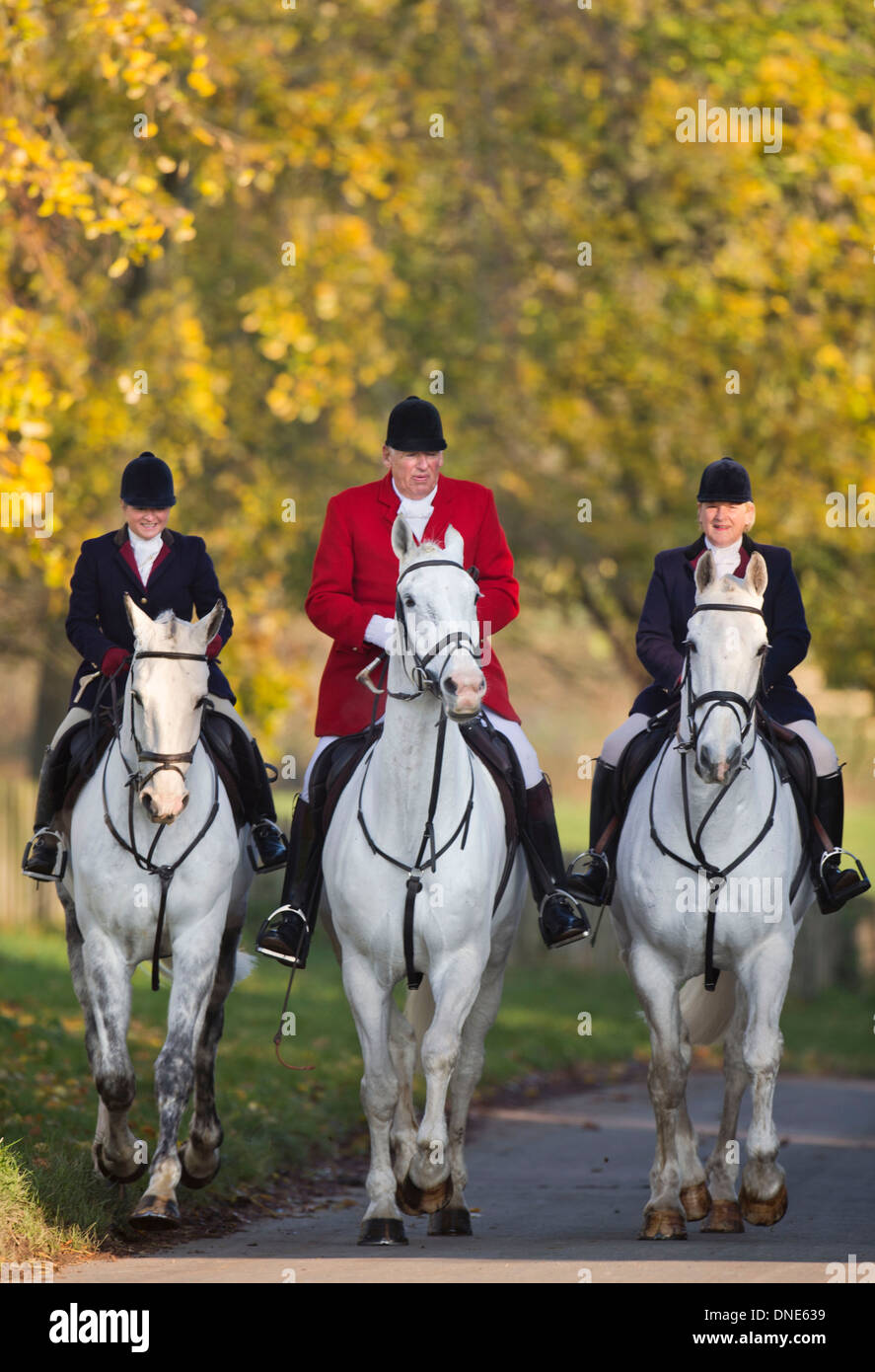 Mounted followers of the Berkeley Hunt ride from their kennels to a ...