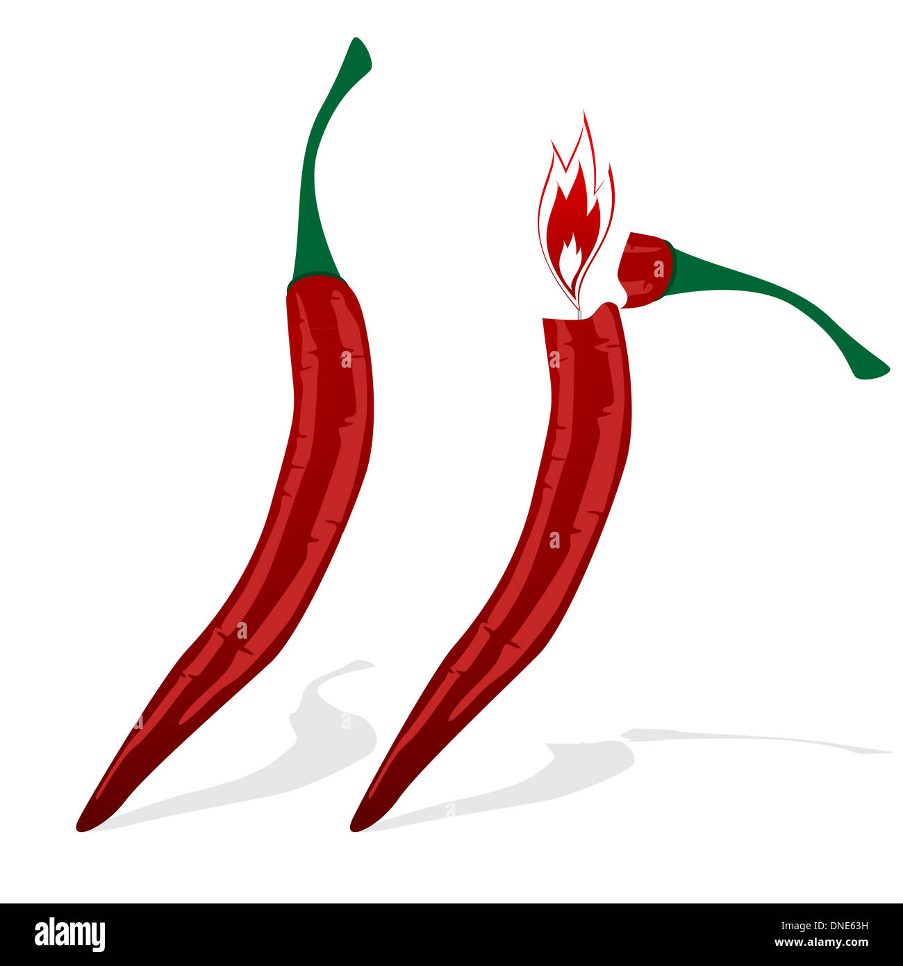 Cigarette Lighter made in the form of cayenne pepper. Illustration on ...