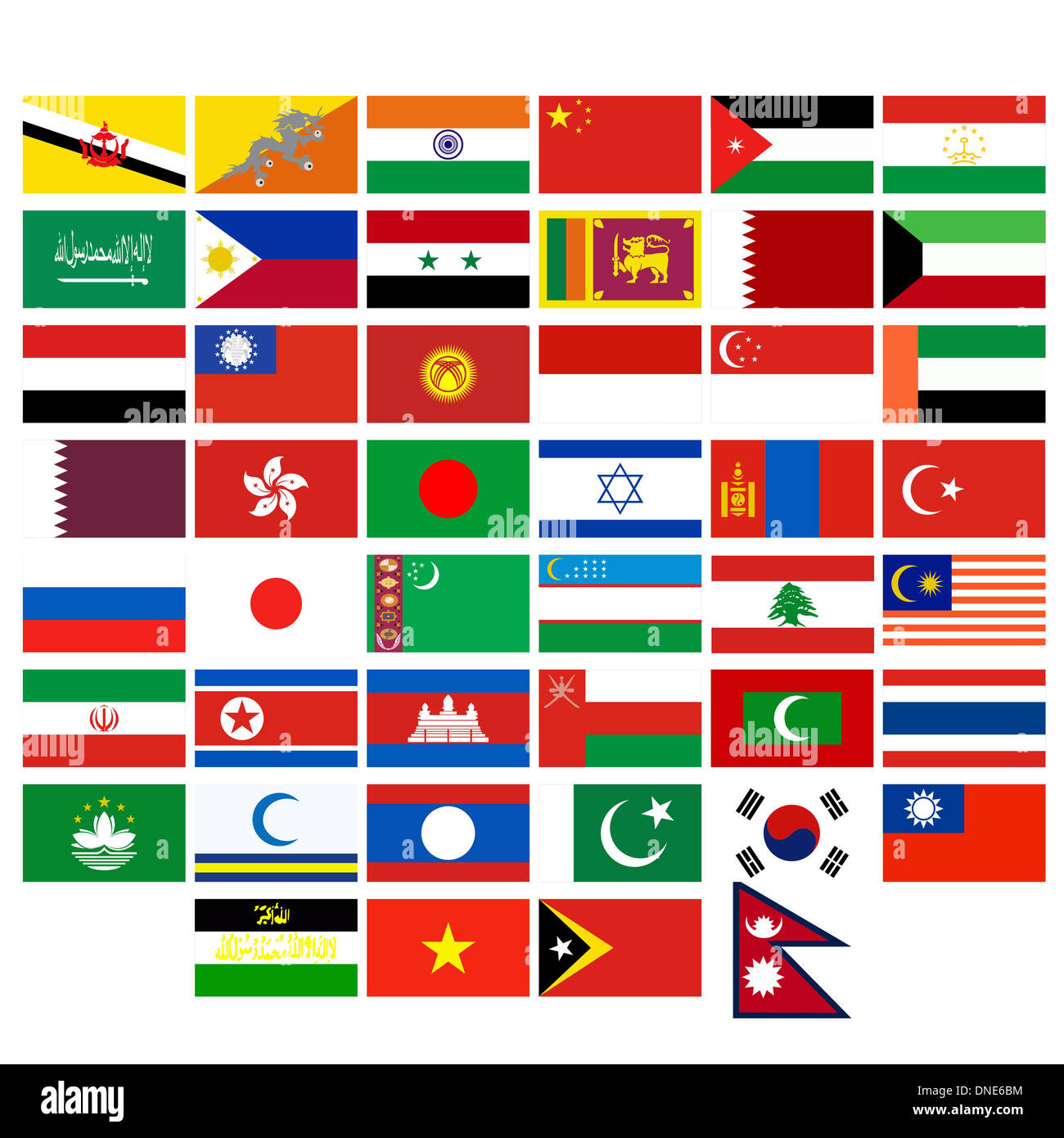 Badges with flags of different countries. The illustration on a white ...