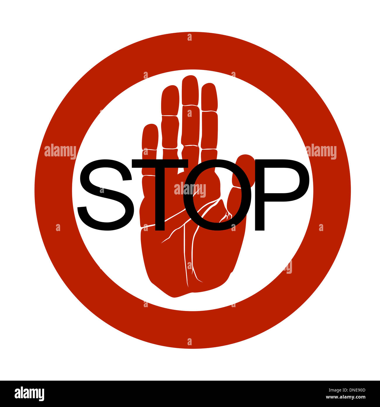 Prohibition sign. The illustration on a white background Stock Photo ...