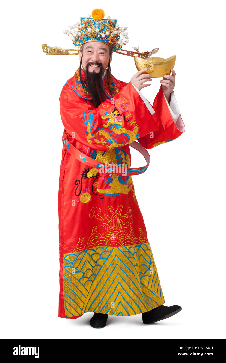 Chinese God of Wealth celebrating Chinese New Year Stock Photo - Alamy