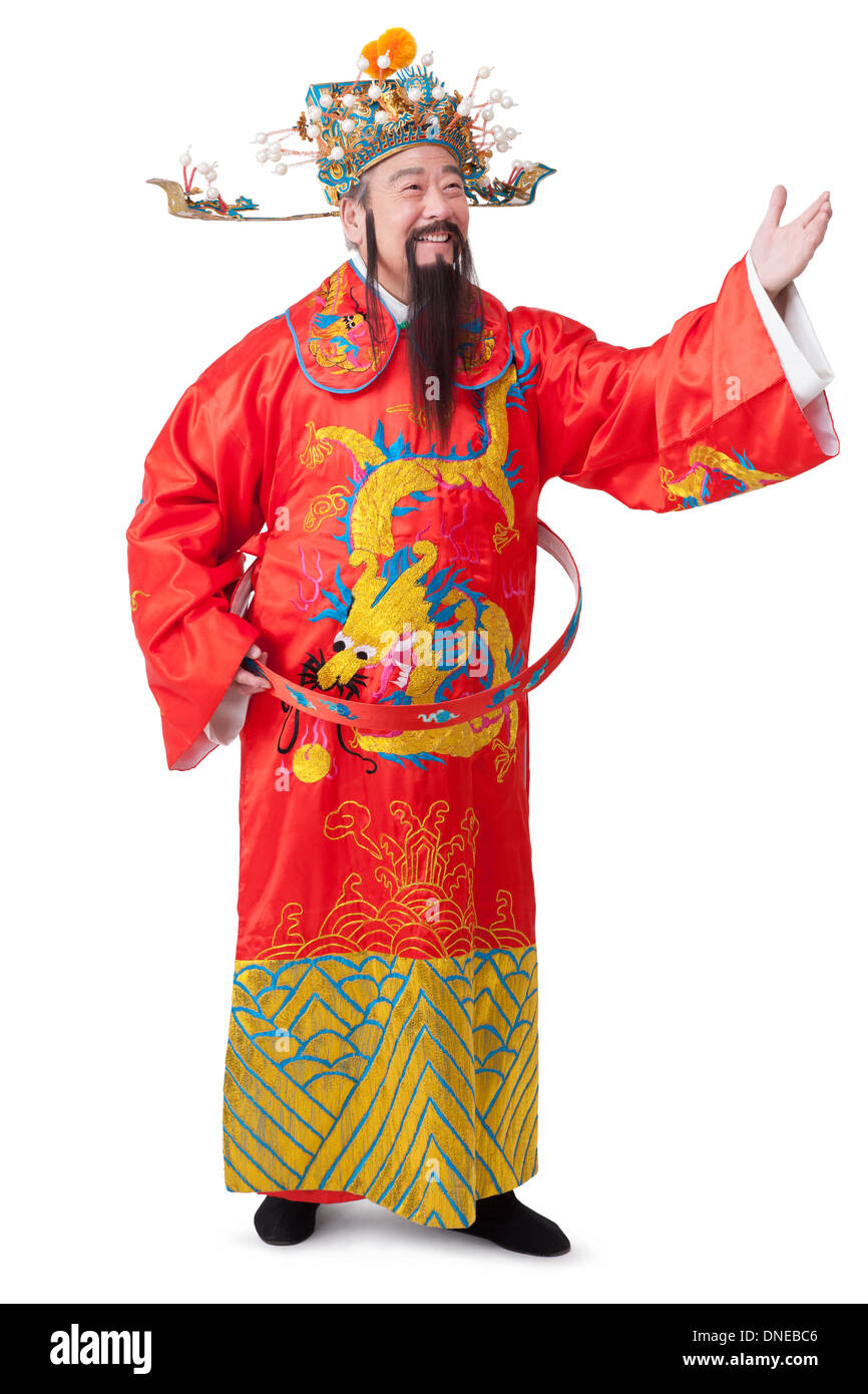 Chinese God of Wealth celebrating Chinese New Year Stock Photo - Alamy