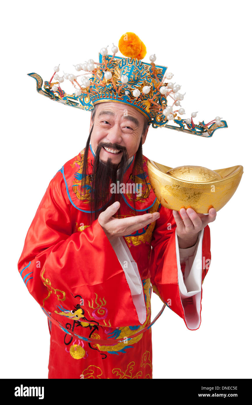 Chinese God of Wealth celebrating Chinese New Year Stock Photo - Alamy