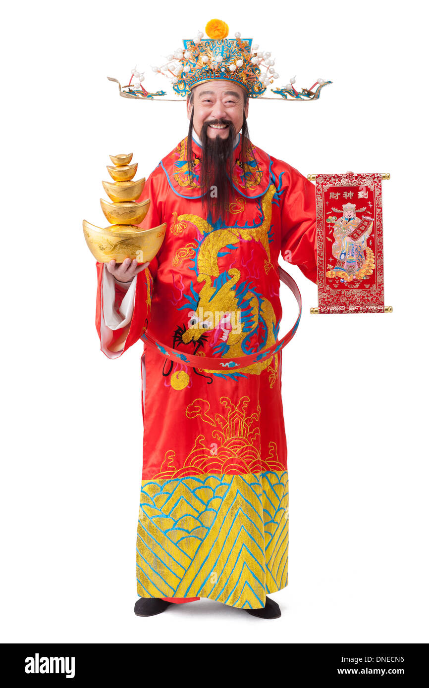 Chinese God of Wealth celebrating Chinese New Year Stock Photo - Alamy
