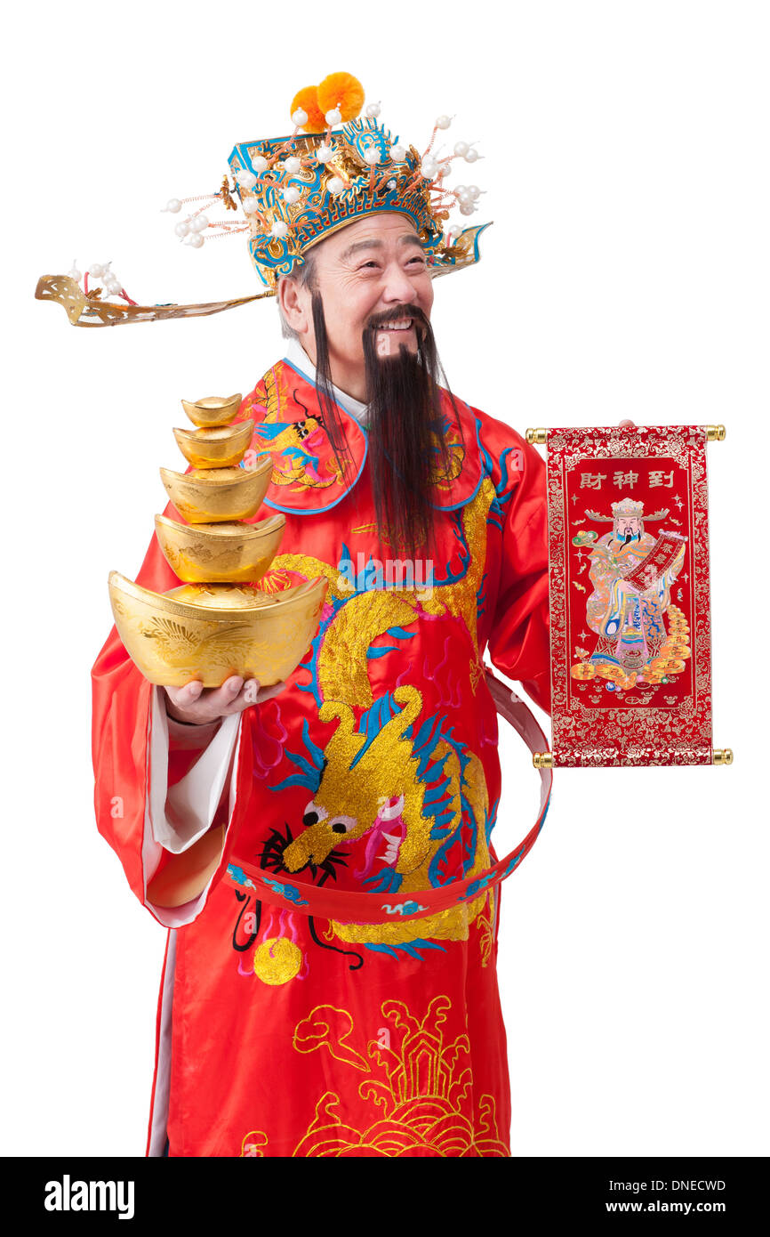 Chinese God of Wealth celebrating Chinese New Year Stock Photo - Alamy