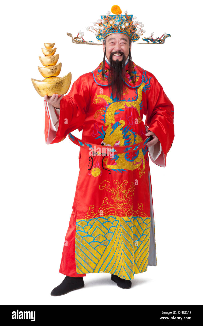 Chinese God of Wealth celebrating Chinese New Year Stock Photo - Alamy