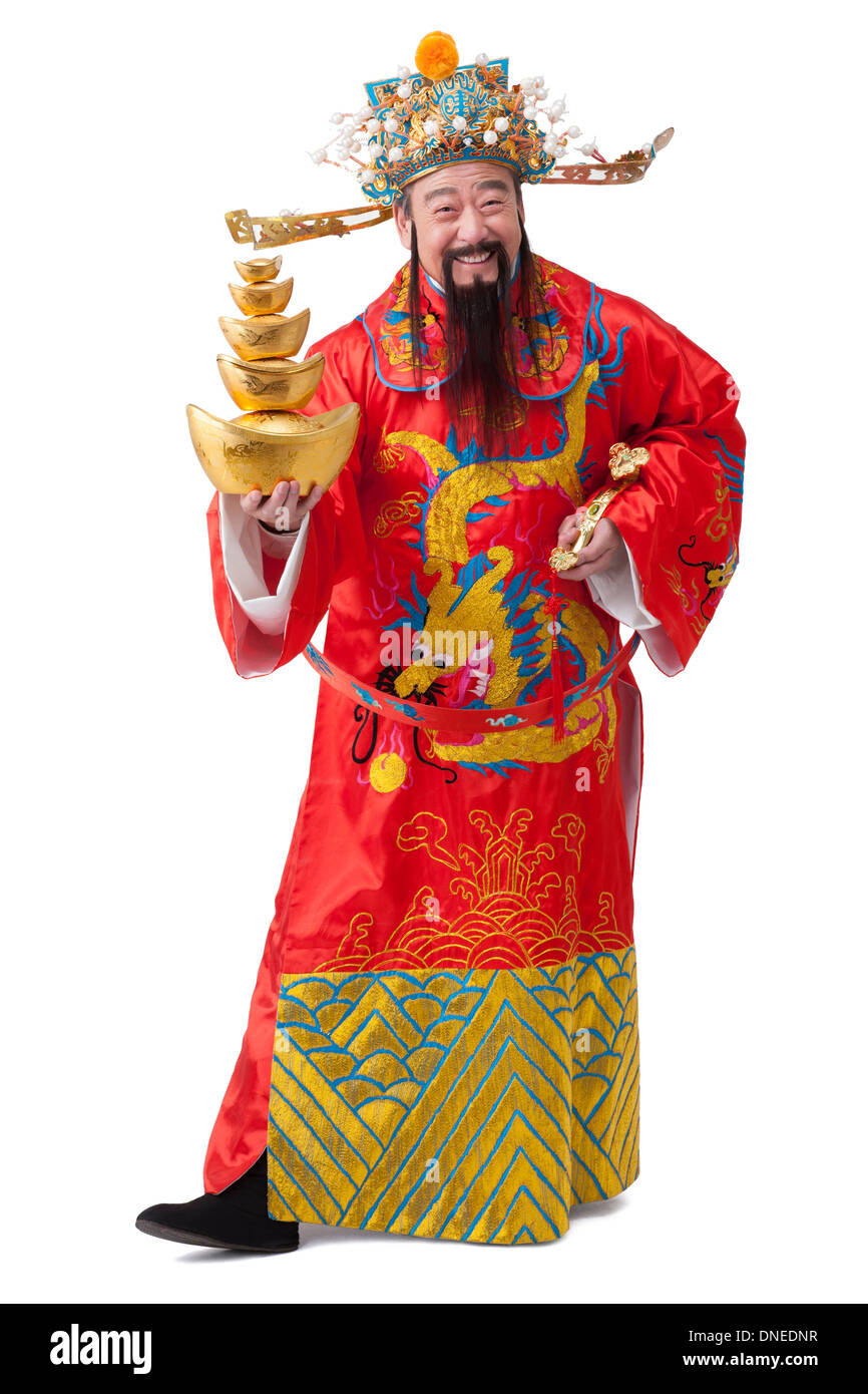 Chinese God of Wealth celebrating Chinese New Year Stock Photo - Alamy