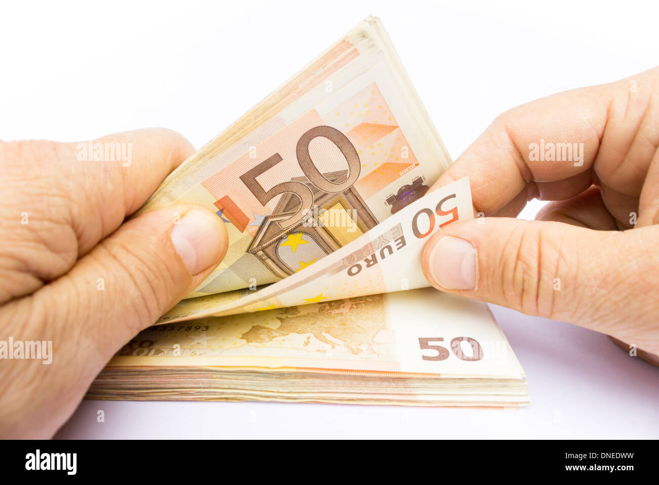 Man counting money euro hi-res stock photography and images - Alamy