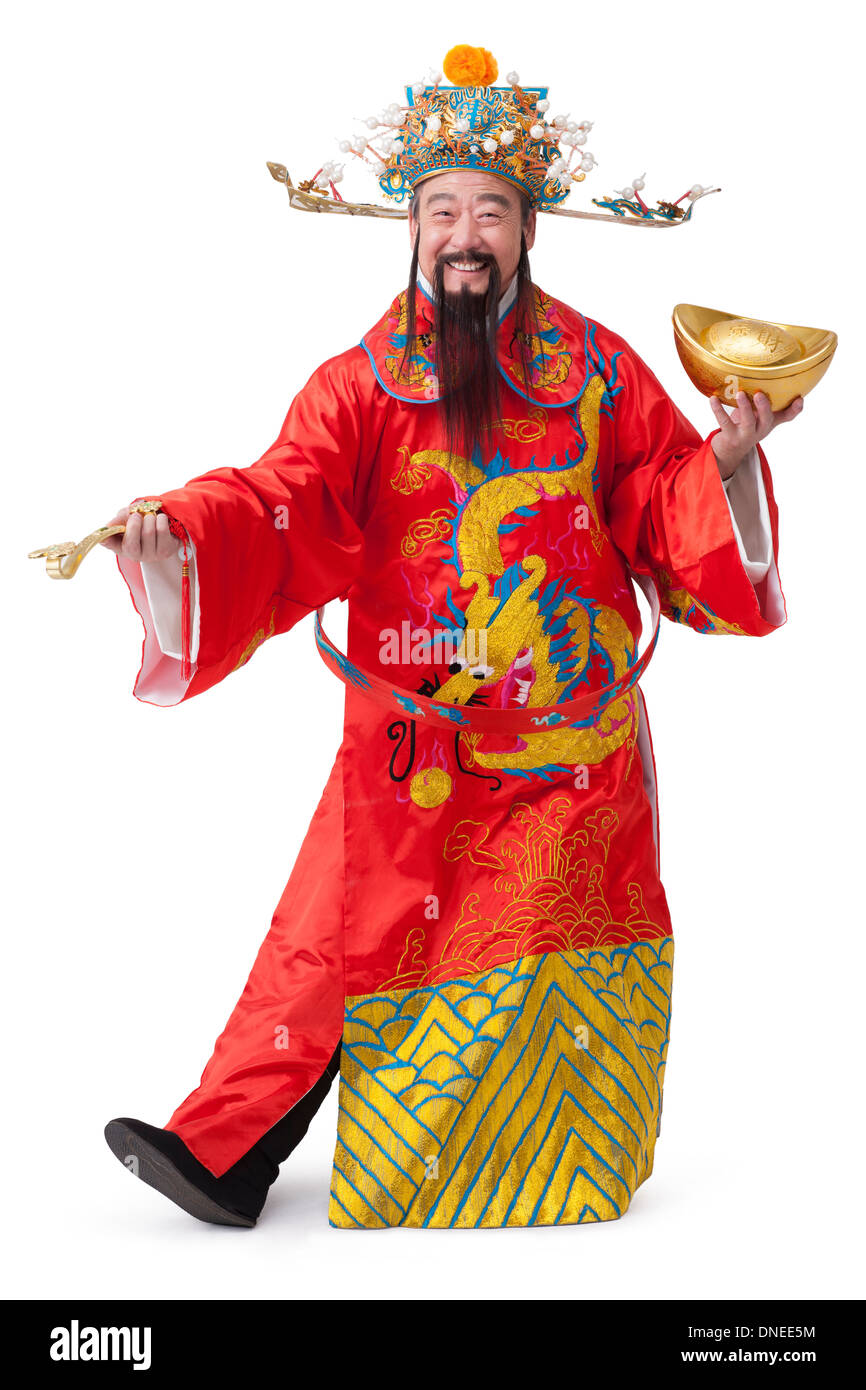 Chinese God of Wealth celebrating Chinese New Year Stock Photo - Alamy