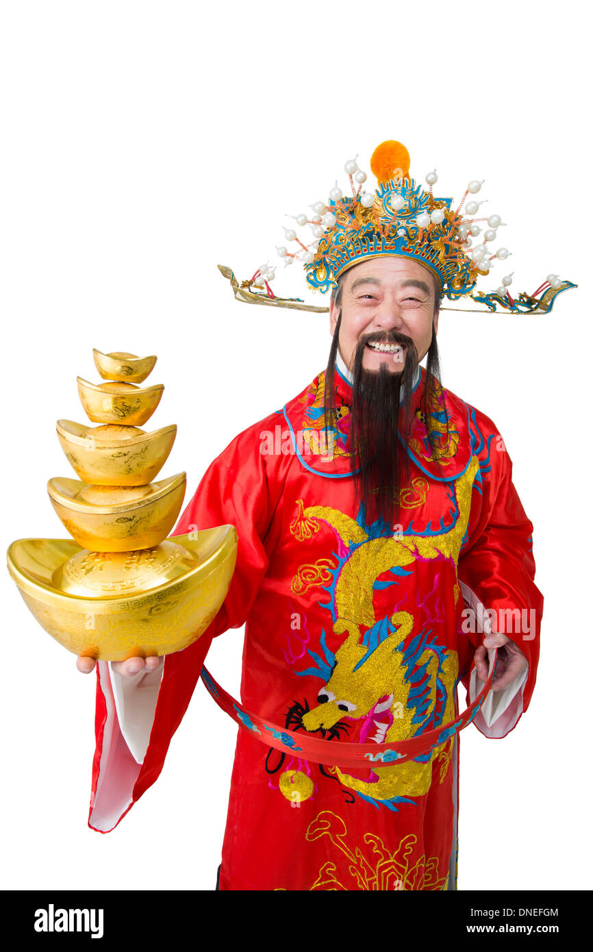 Chinese God of Wealth celebrating Chinese New Year Stock Photo - Alamy