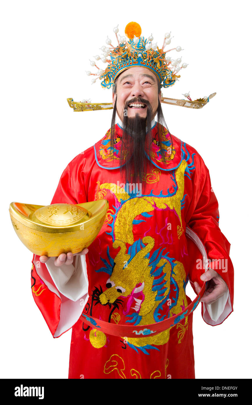 Chinese God of Wealth celebrating Chinese New Year Stock Photo - Alamy