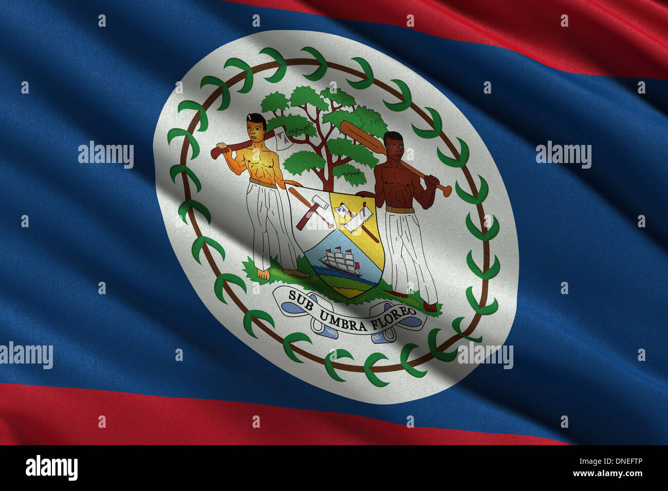 Flag of Belize Stock Photo - Alamy