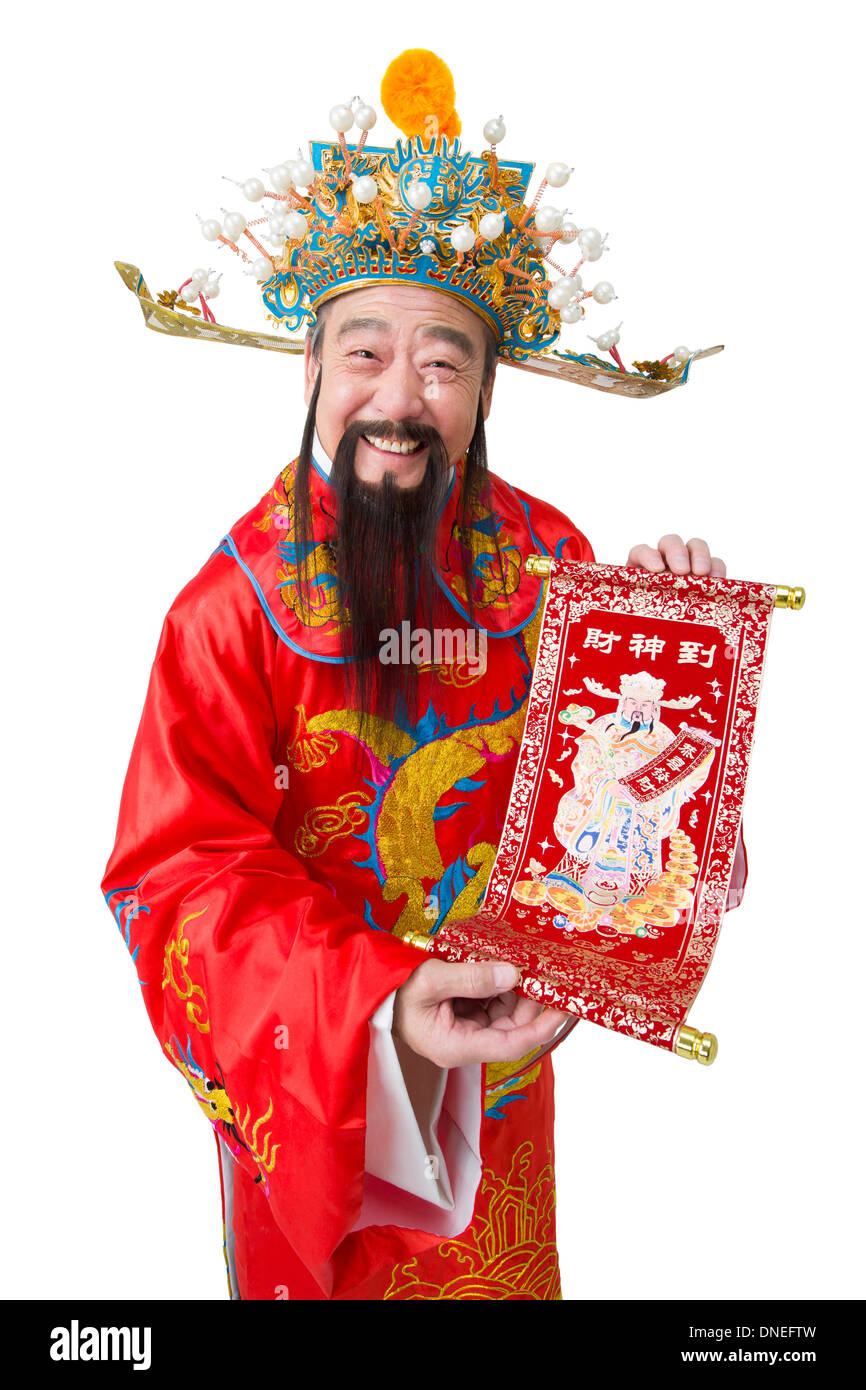 Chinese God of Wealth celebrating Chinese New Year Stock Photo - Alamy