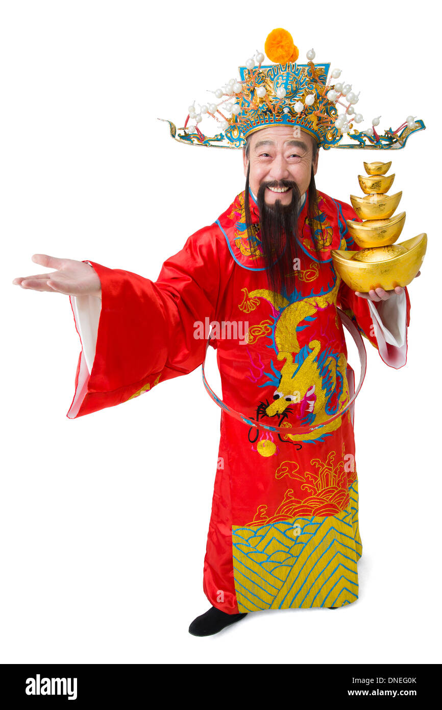Chinese God of Wealth celebrating Chinese New Year Stock Photo - Alamy
