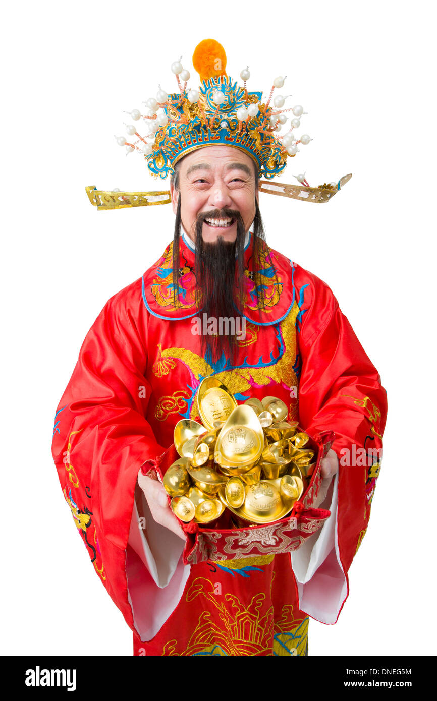 Chinese God of Wealth celebrating Chinese New Year Stock Photo - Alamy