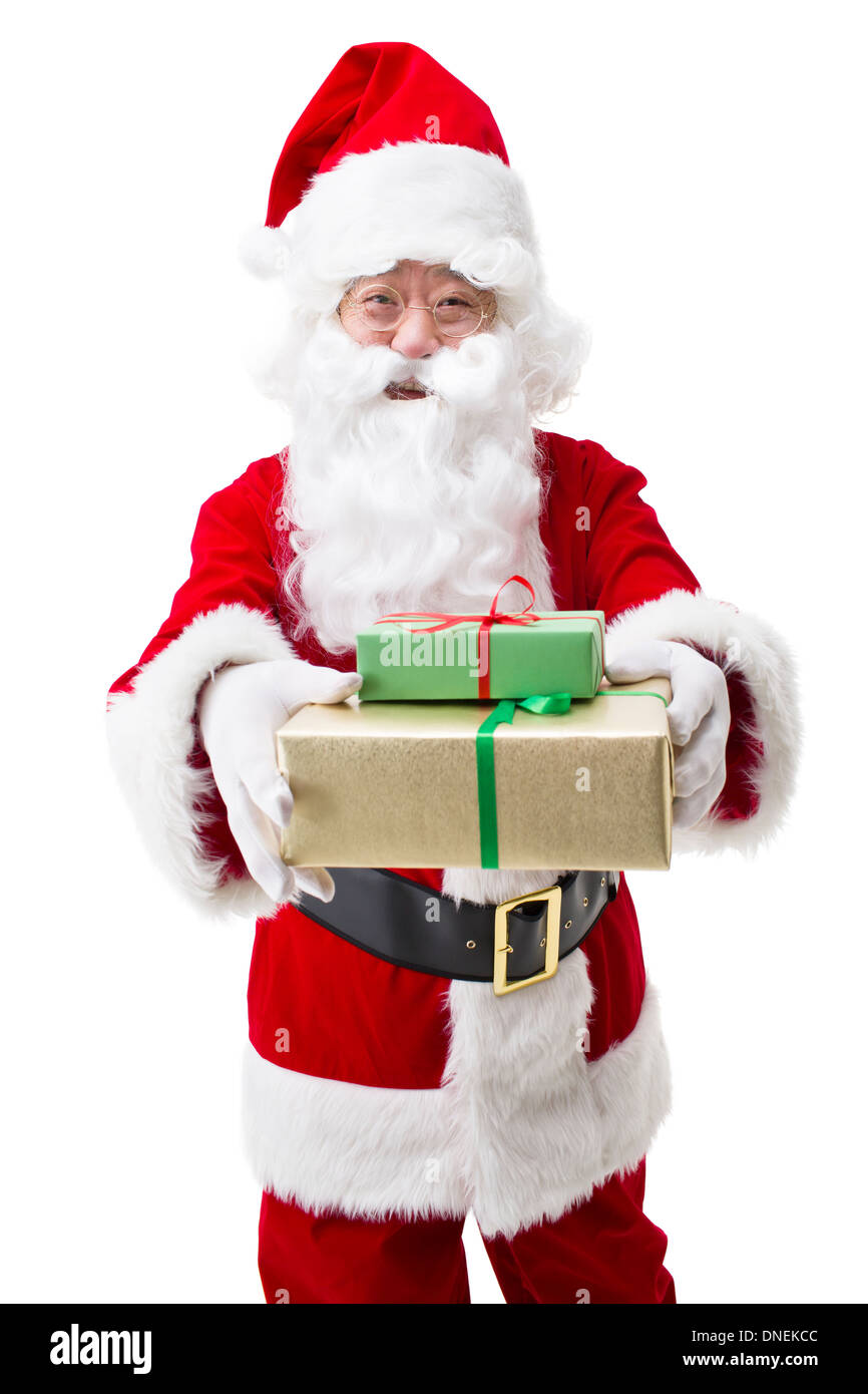 Santa Claus with Christmas gifts Stock Photo - Alamy