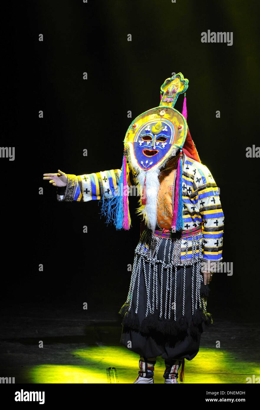 Lhasa, China's Tibet Autonomous Region. 24th Dec, 2013. An actor ...