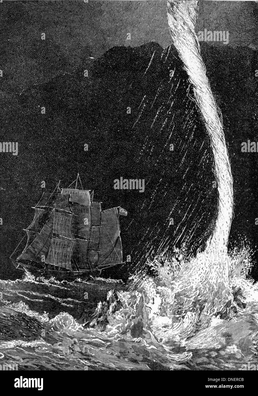 Waterspout Black and White Stock Photos & Images - Alamy