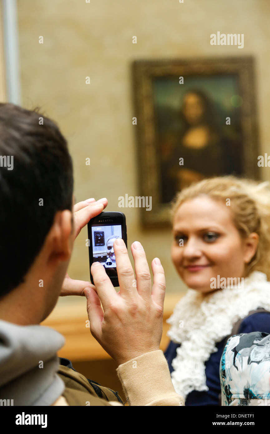Mona lisa painting louvre paris hi-res stock photography and images - Alamy