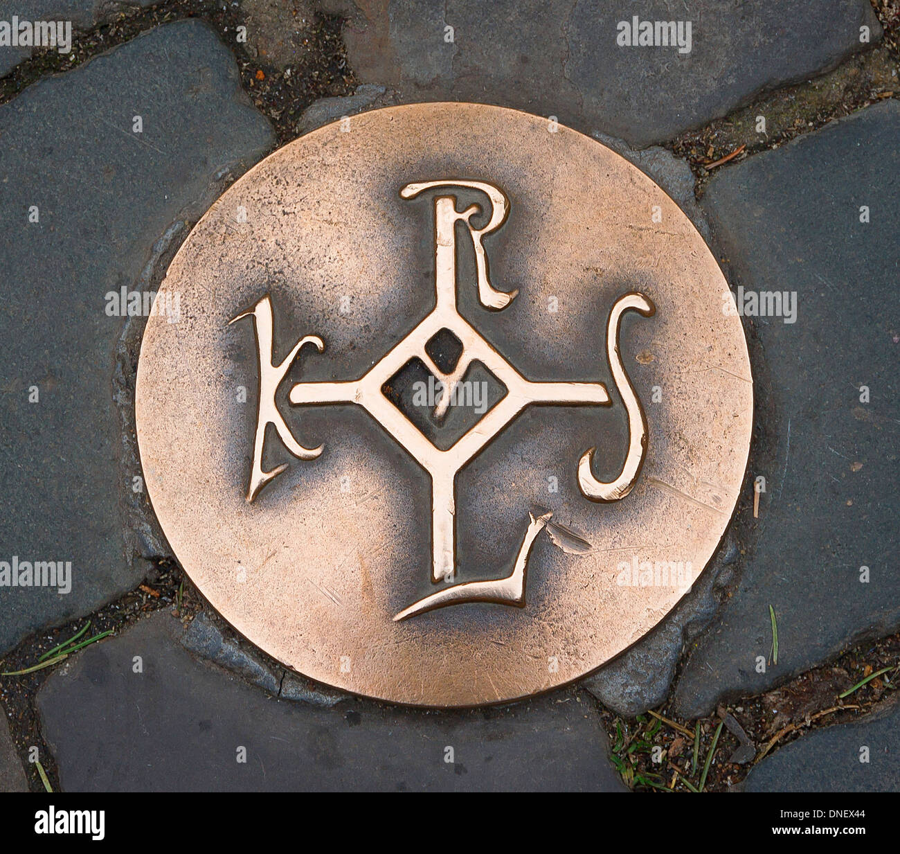 The monogram of Carolus Magnus, also known as Charlemagne, is located ...