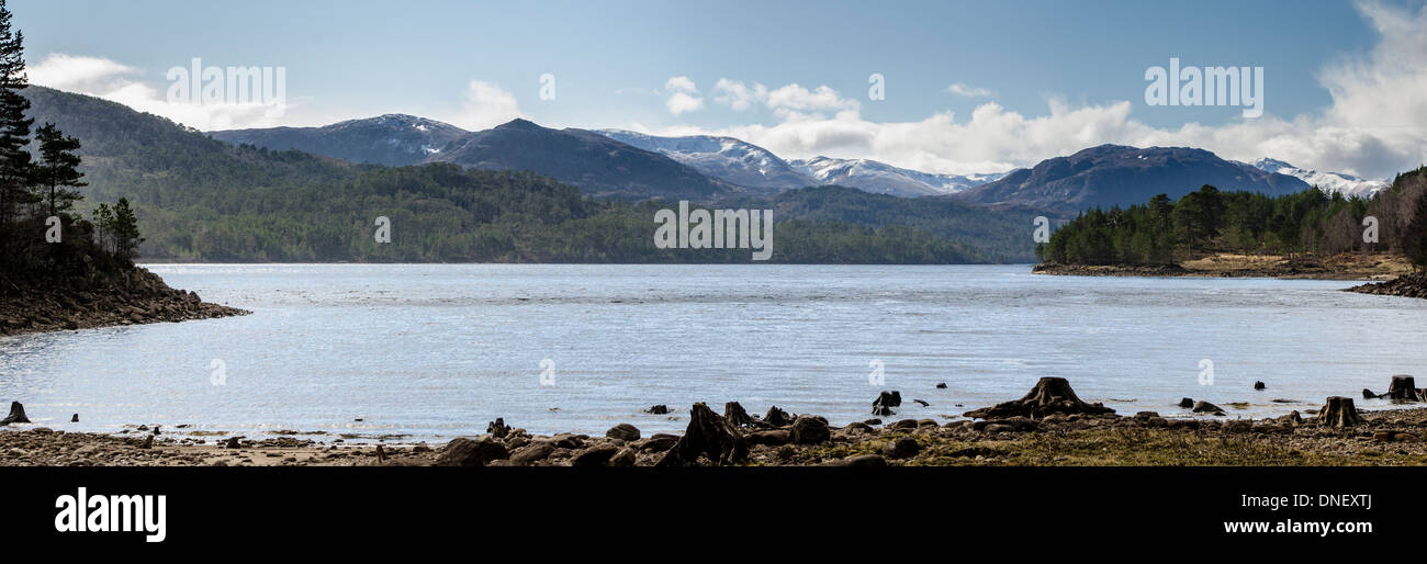 Panorama of Glen and loch Stock Photo - Alamy