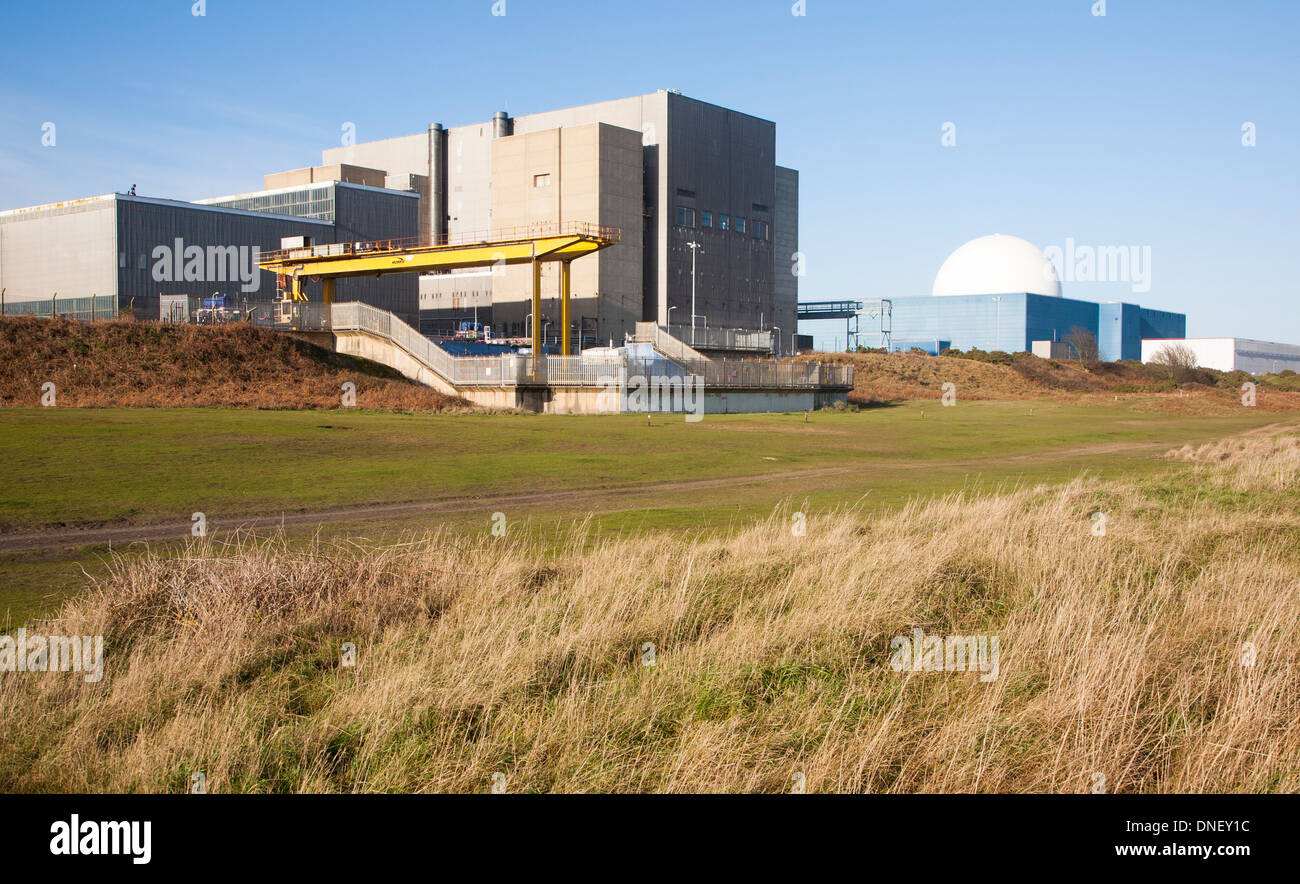 Decommissioned magnox reactor nuclear power station Sizewell A, near ...