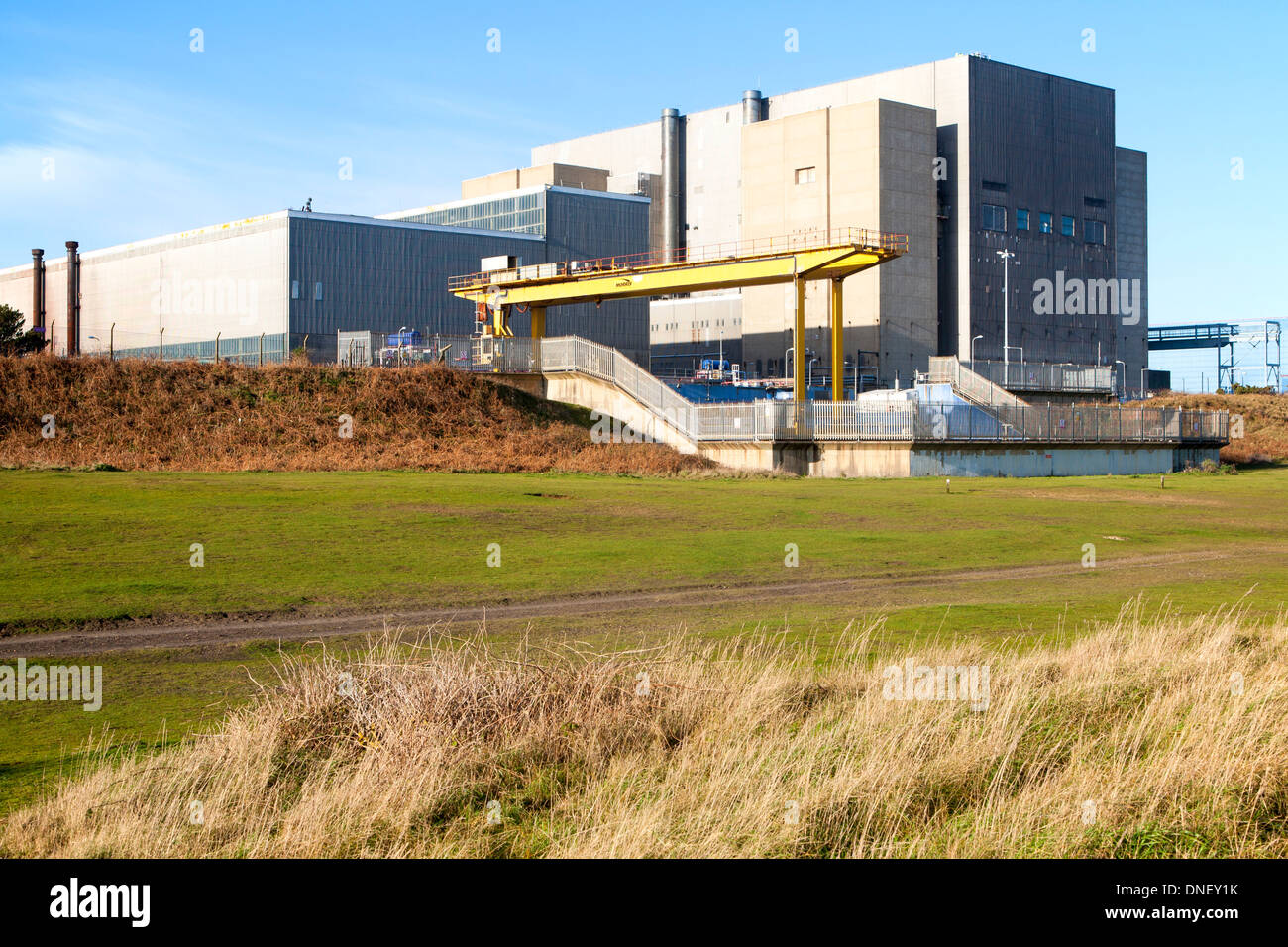 Decommissioned magnox reactor nuclear power station Sizewell A, near ...