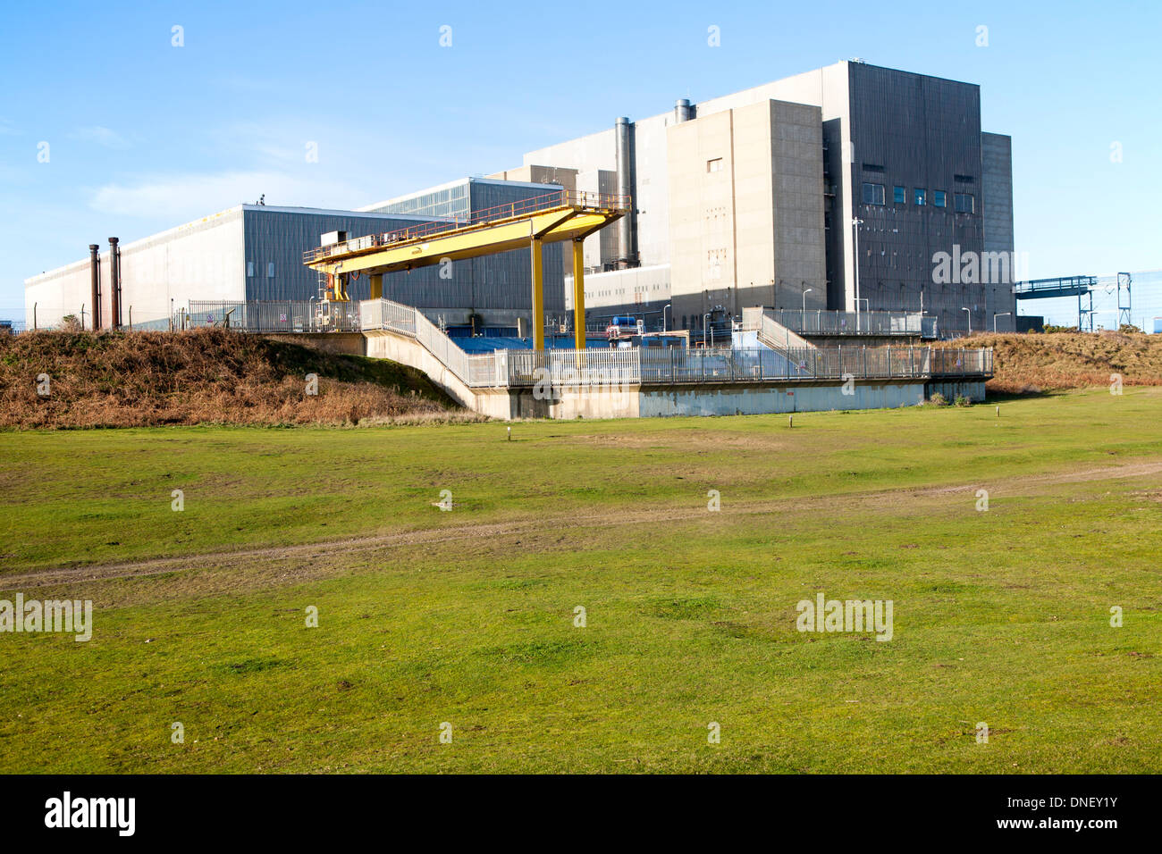 Decommissioned magnox reactor nuclear power station Sizewell A, near ...