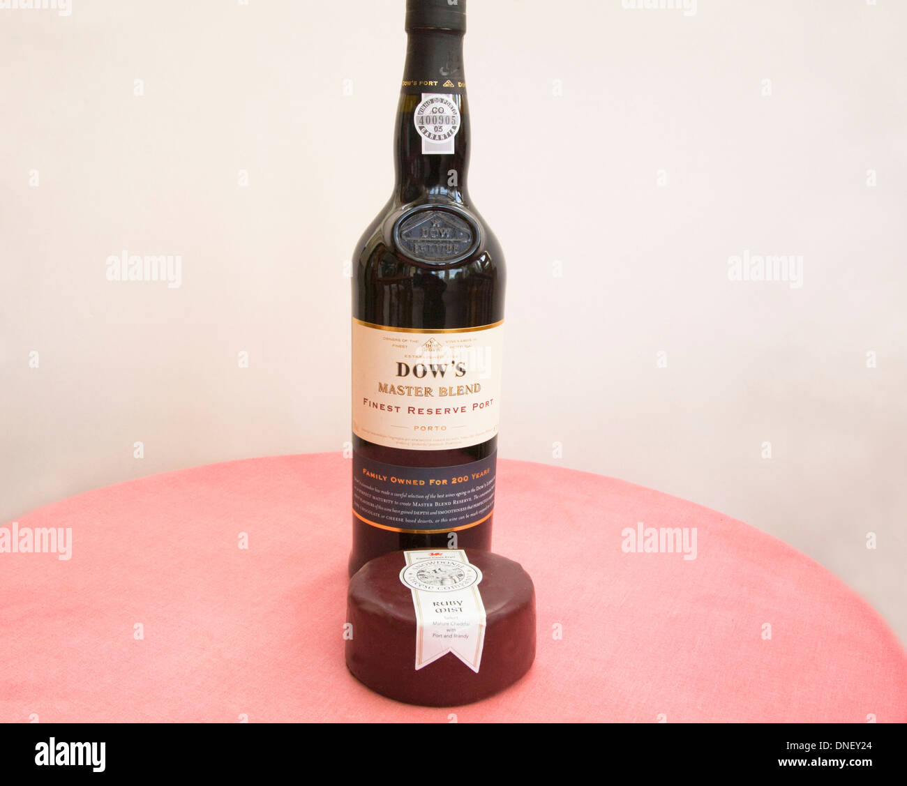 Close up of bottle of imported Port and Brandy Flavoured locally made ...