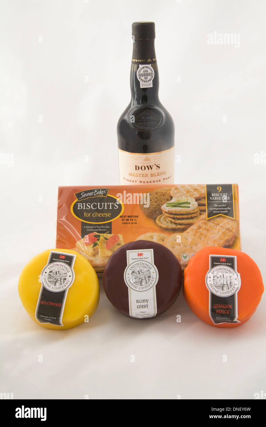 Close up Selection of three different Cheeses made by Snowdonia Cheese ...