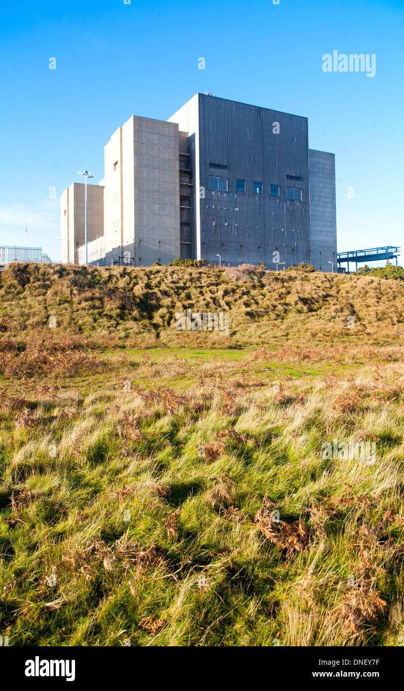 Decommissioned magnox reactor nuclear power station Sizewell A, near ...