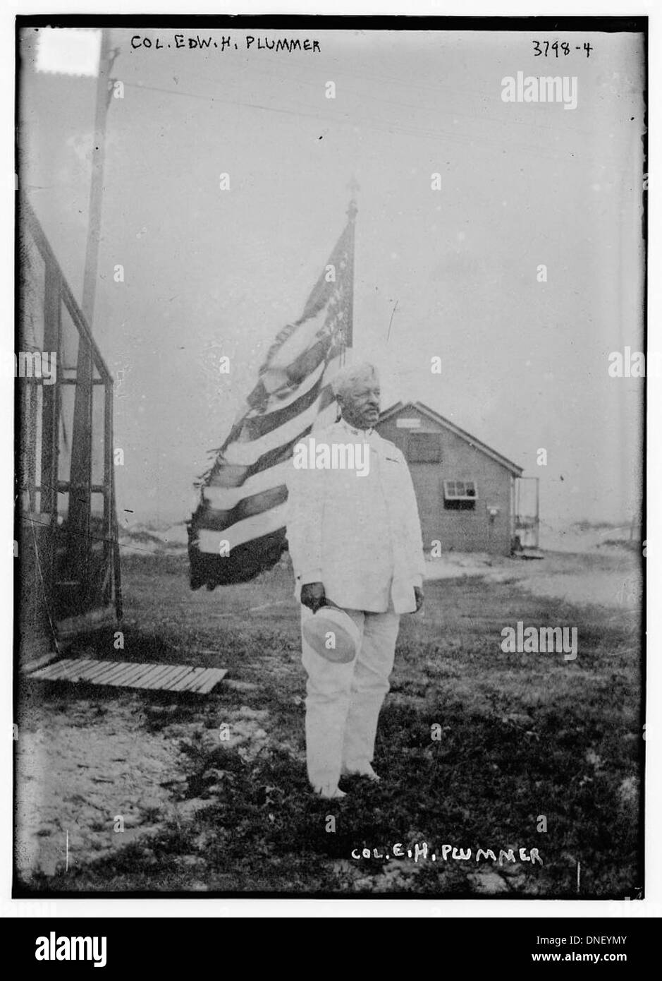 Colonel Edward H. Plummer is depicted in a photograph preserved by the ...