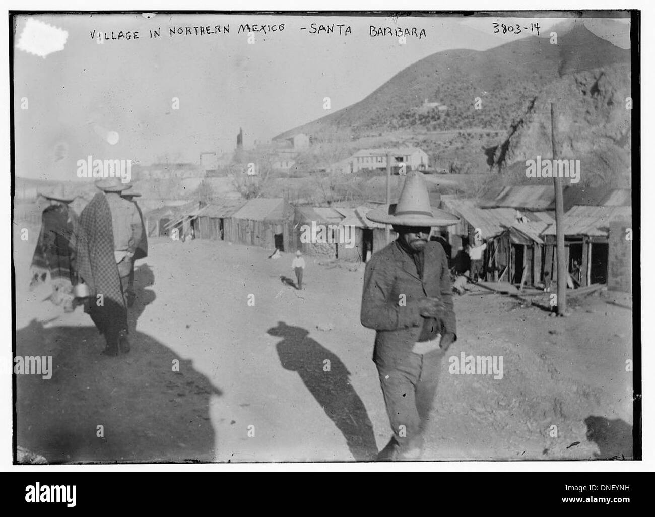 This early 20th-century photograph shows a village in Northern Mexico ...