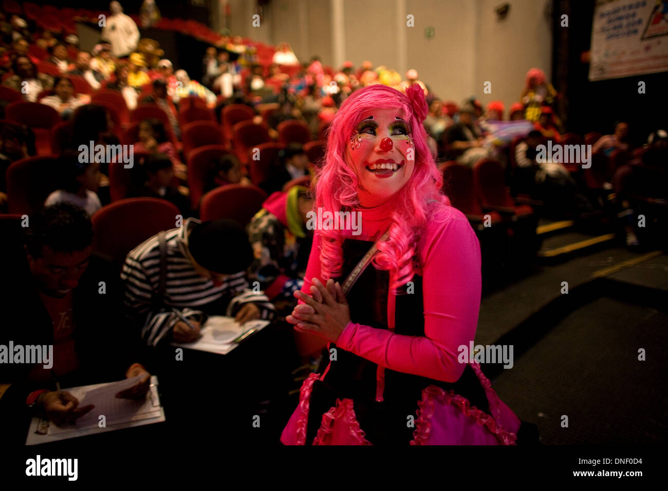 A female clown attends the 16th International Clown Convention: The ...