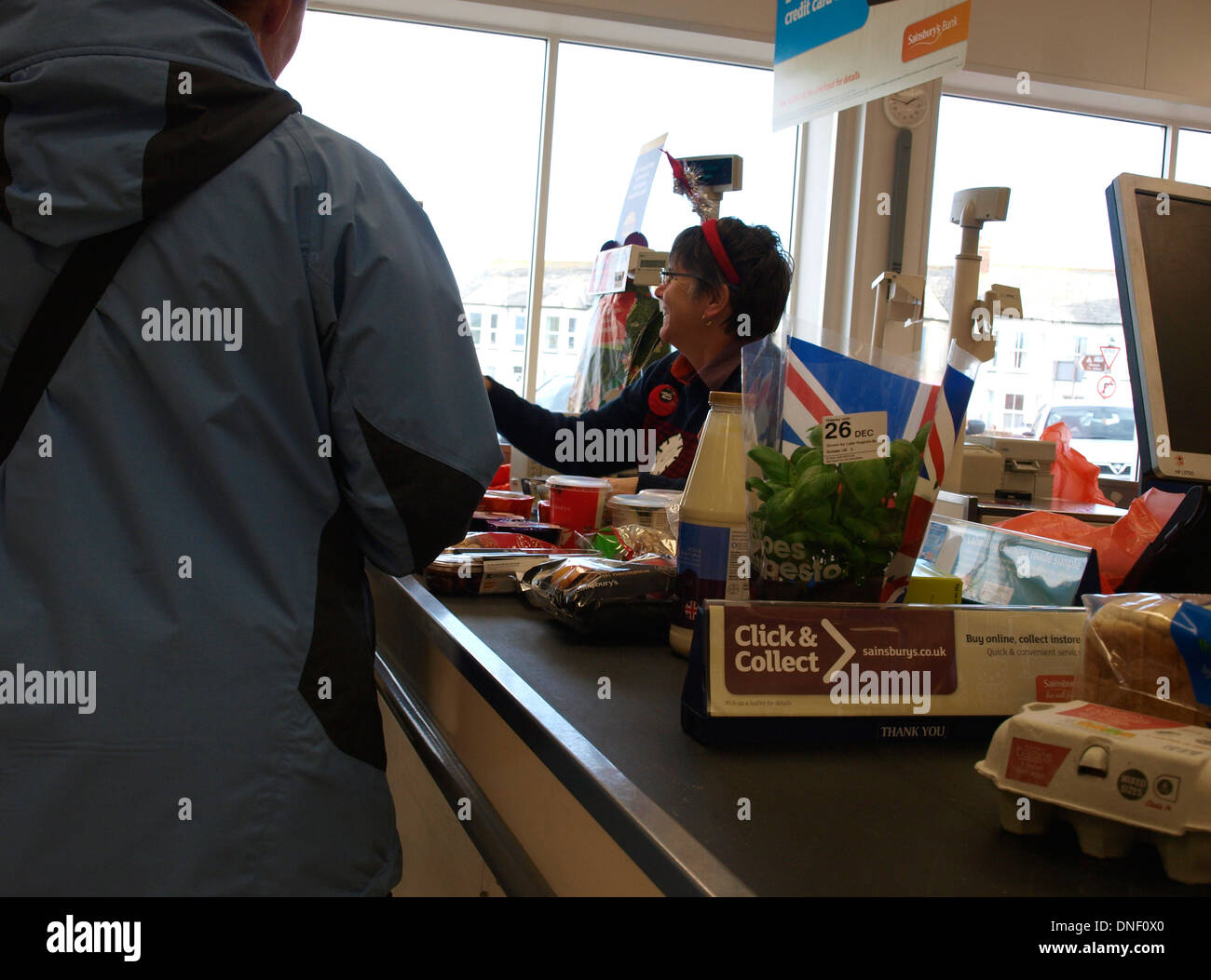 Sainsburys checkout hi-res stock photography and images - Alamy