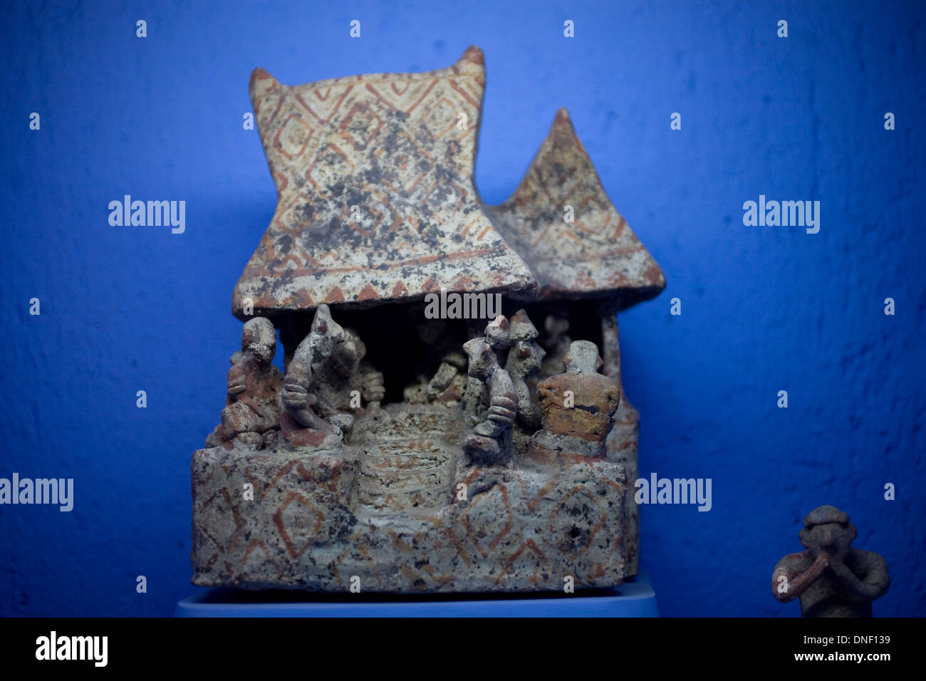 A miniature of a pre-Hispanic house is displayed at the Rufino Tamayo ...