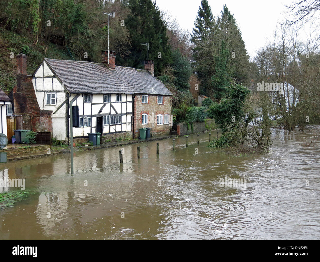 Eashing, Surrey, UK. 24th December 2013. Flooding of the River Wey in ...