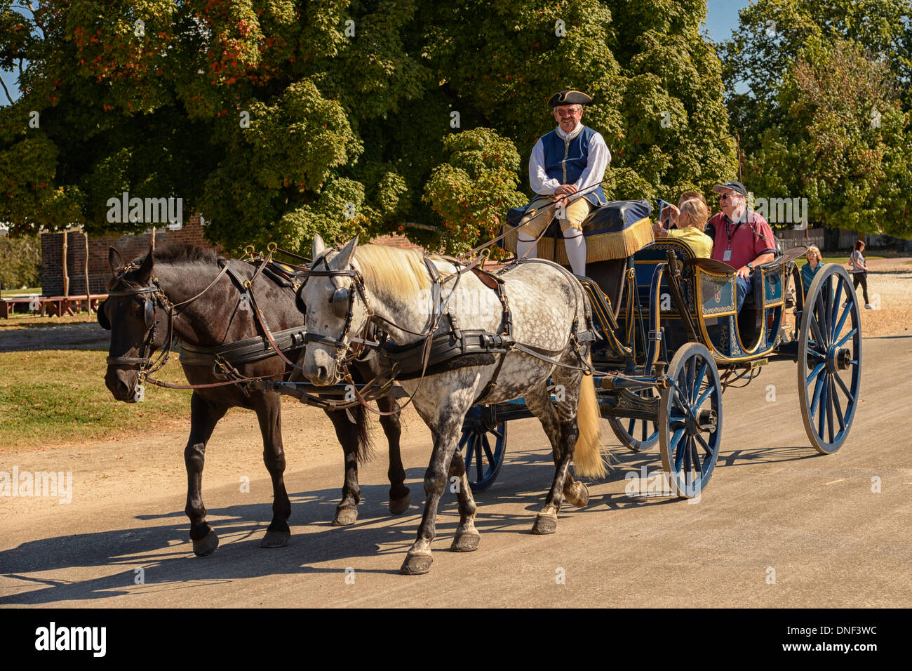 Carriage ride in Colonial Williamsburg recreates an 18th century ...