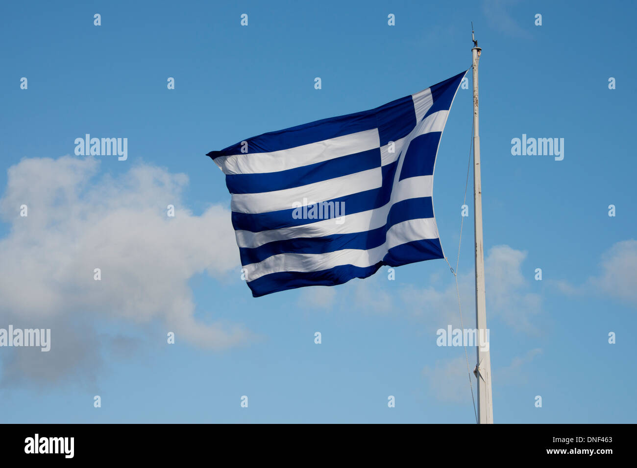 Greece, Athens, Acropolis. Greek flag Stock Photo - Alamy