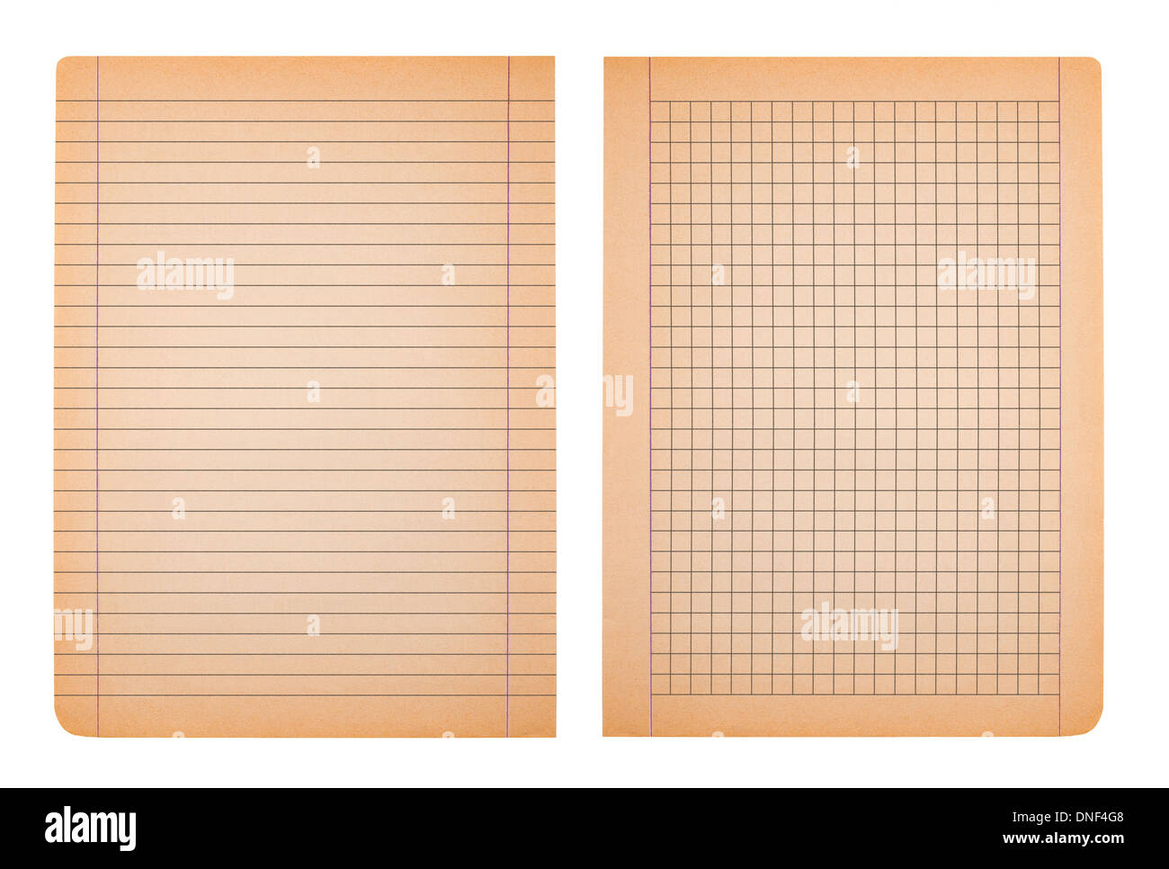 old pages of notebook paper Stock Photo - Alamy