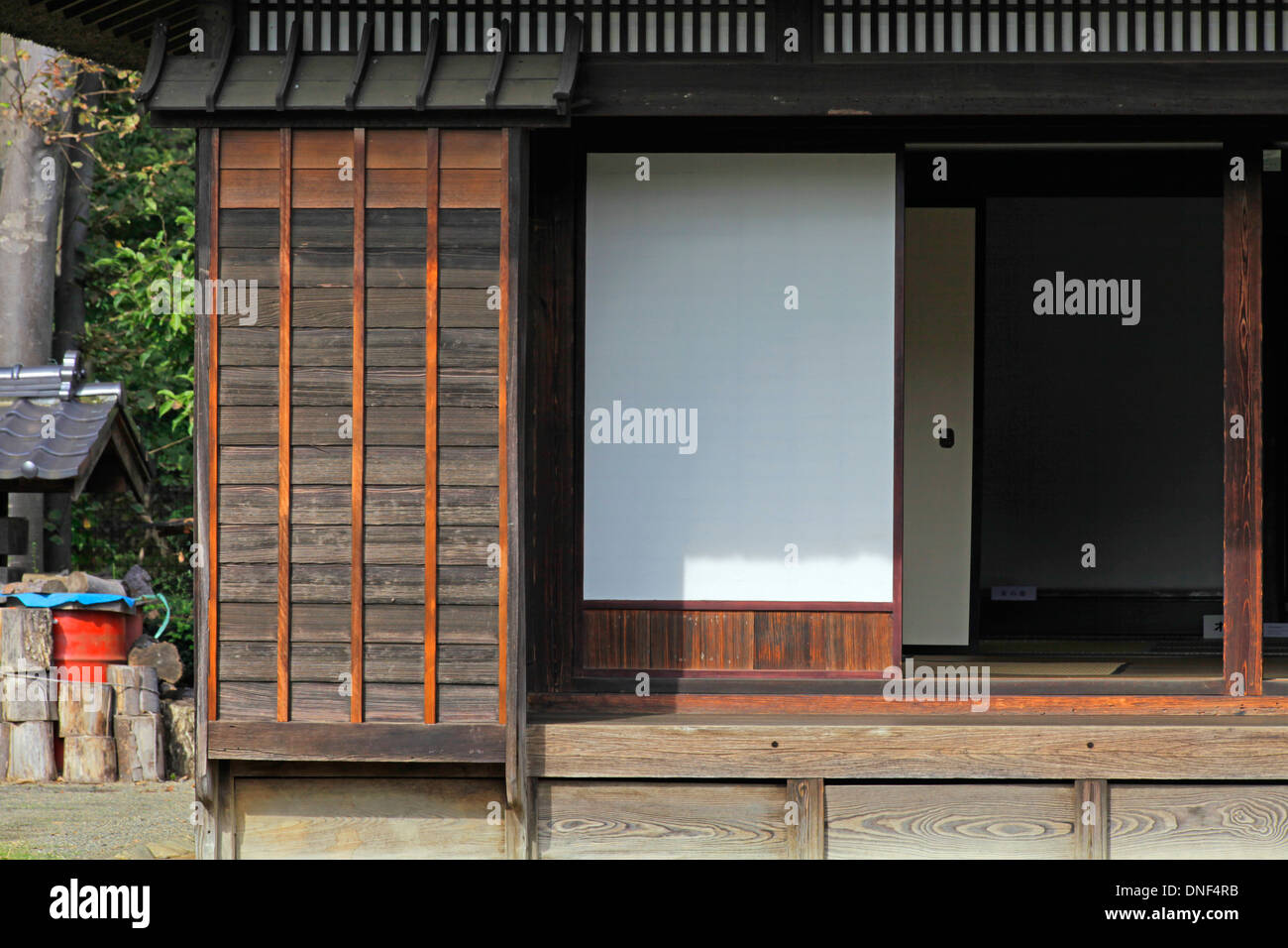 Front face of an old Japanese house Tokyo Japan Stock Photo - Alamy