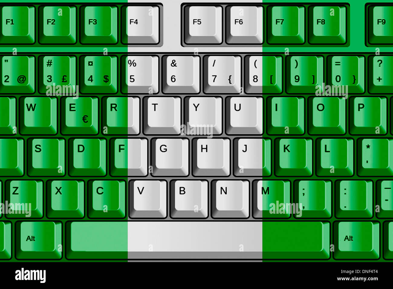 Computer Keyboard with Nigeria Flag Concept Stock Photo - Alamy