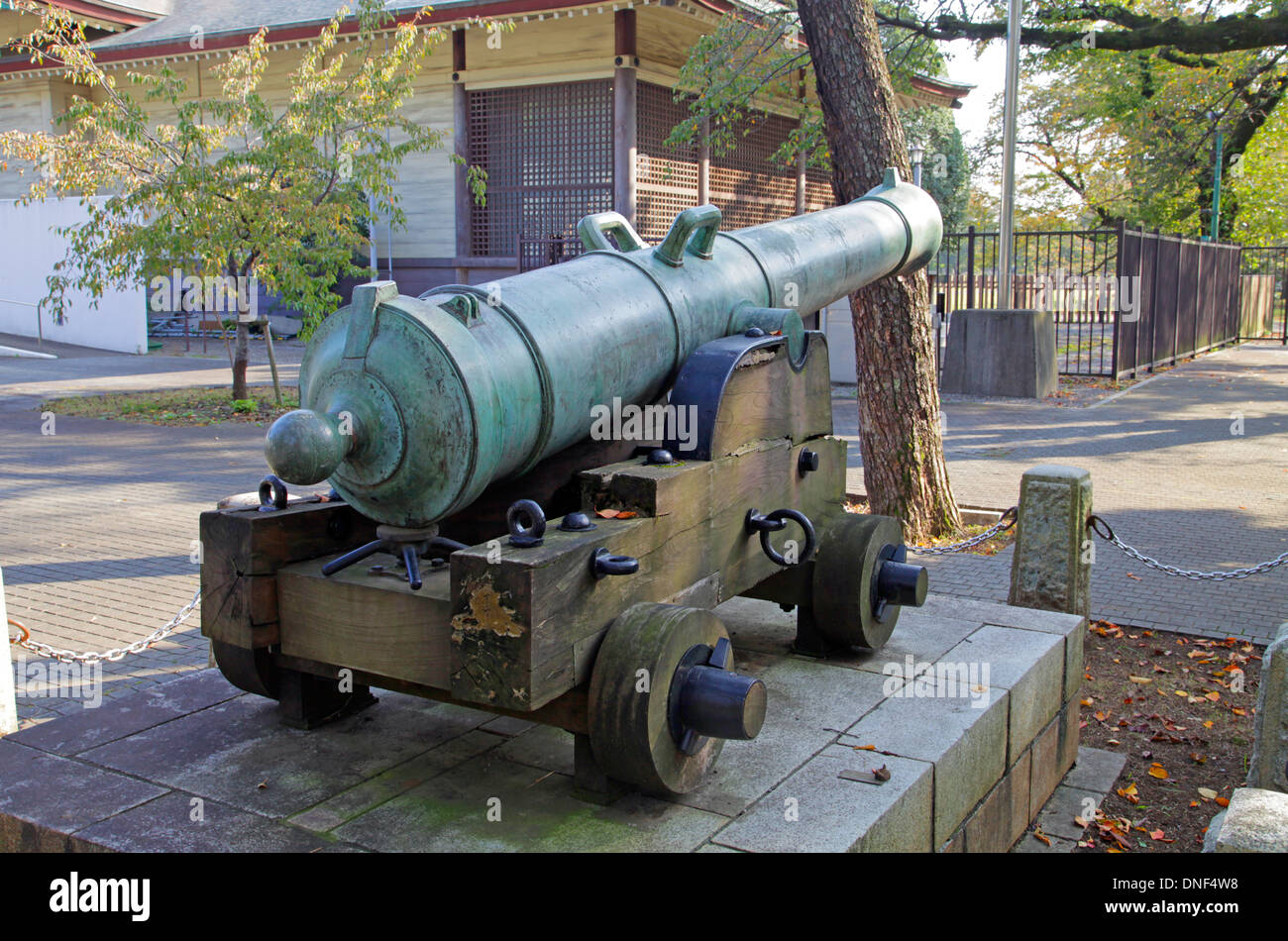 Noonday Gun at Edo-Tokyo Open Air Architectural Museum Stock Photo - Alamy